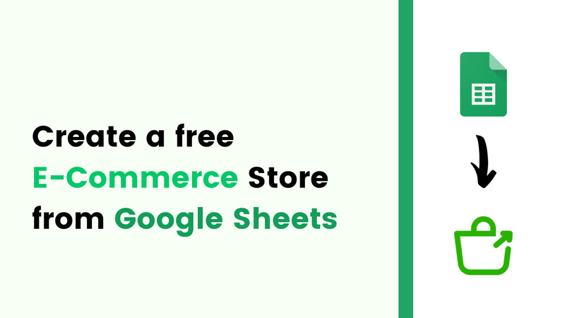 Create Online Store using Google Sheets in 1 click - Store Link